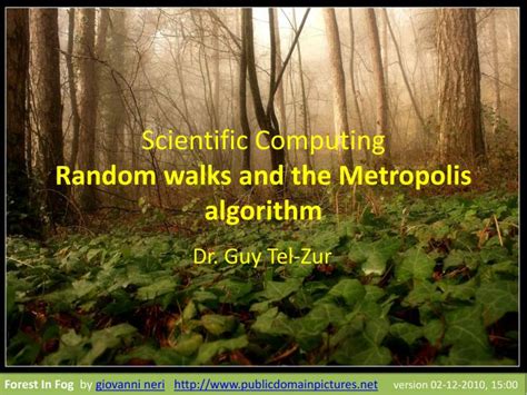 Ppt Scientific Computing Random Walks And The Metropolis Algorithm Powerpoint Presentation