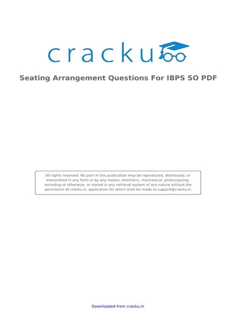 Seating Arrangement Questions For Ibps So Pdf Pdf Science Computing