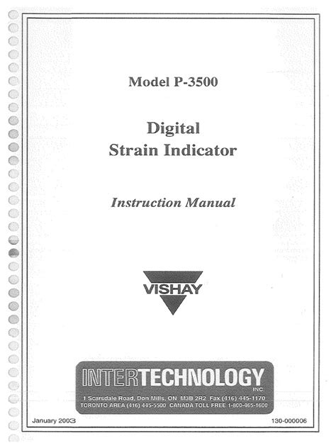 Model P 3500 Strain Indicator Pdf