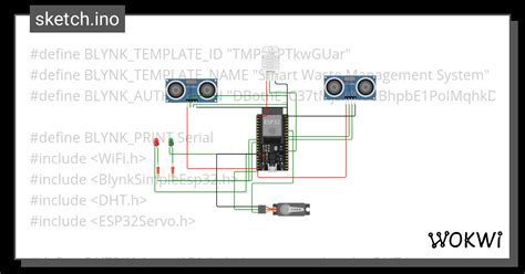 Smart Waste Management System Wokwi ESP32 STM32 Arduino Simulator