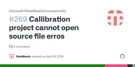 Callibration Project Cannot Open Source File Erros · Issue 269 · Microsoft
