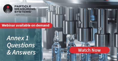 Annex 1 Questions And Answers Particle Measuring Systems