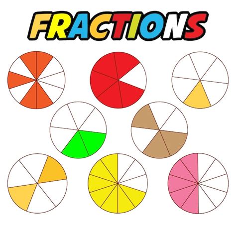 Premium Vector Fractions Math