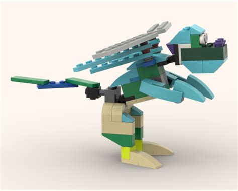 Lego Moc 10698 Turquoise Dragon By Kopakalaka Rebrickable Build