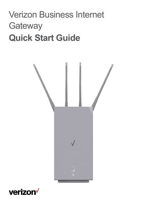 Verizon Business Internet Gateway Quick Start Guide And Setup Instructions