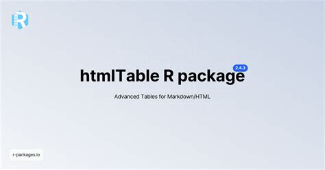 Htmltable R Package Documentation R Packages