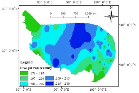 Spatial Distribution Of Drought Vulnerability Download Scientific Diagram