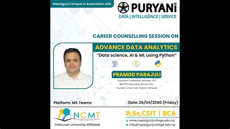Career Counseling On Data Analytics Machine Learning Data Science