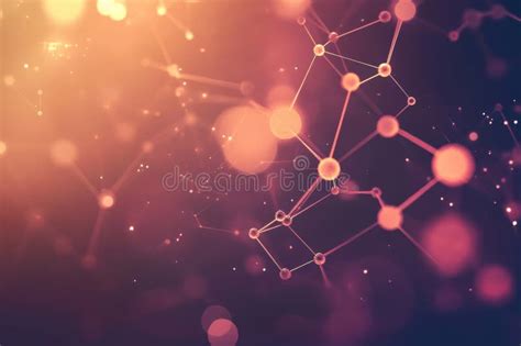 Abstract Representation Of Molecular Structures And Chemical Components Set Against A Vibrant