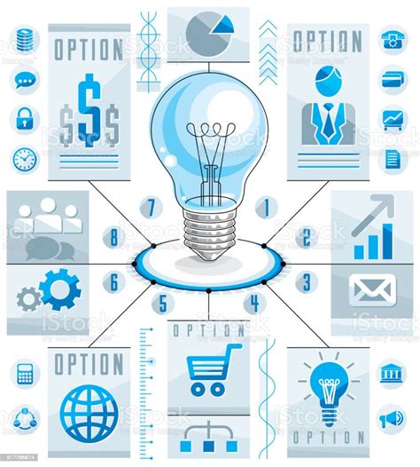 인포 그래픽 템플릿 아이디어 전구 개념 벡터 일러스트 레이 션 0명에 대한 스톡 벡터 아트 및 기타 이미지 0명 개념 개체 그룹 Istock