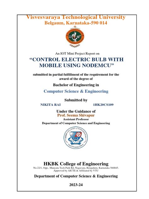 Iot Project Report Pdf Home Automation Embedded System