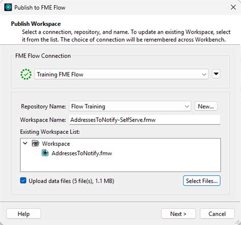 Creating Parameters And Uploading Data For Self Serve Access Fme Support Center
