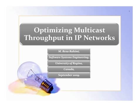 Optimizing Multicast Throughput In Ip Network Pdf Computer