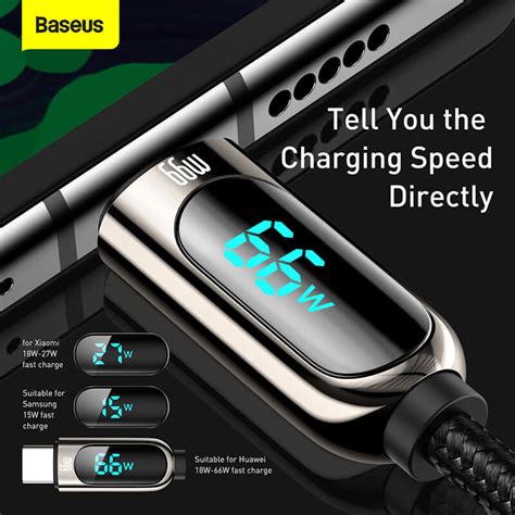 Baseus Display Fast Charging Data Cable USB To Type C W Baseus Pakistan