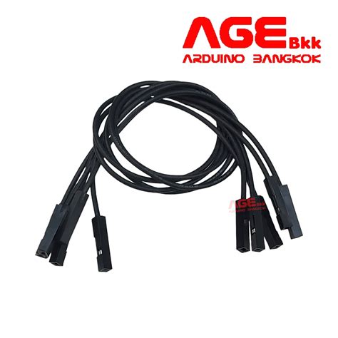 สายจัมเปอร์ สายแพ เมีย เมีย ยาว 20 Cm ขนาด 5 เส้น สีดำ Agebkk จำหน่ายและนำเข้า Arduino Board