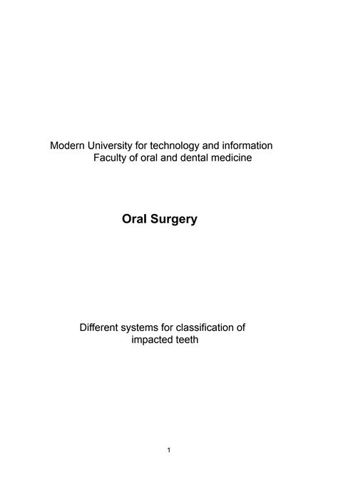 Solution Different Systems For Classification Of 0a Impacted Teeth
