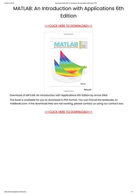 Download Matlab An Introduction With Applications 6th Edition Pdf By Billy Robinson Issuu