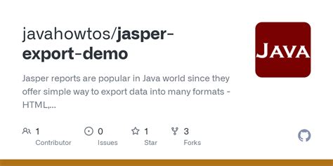 Github Javahowtosjasper Export Demo Jasper Reports Are Popular In Java World Since They