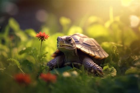 Free Photo Cute Tortoise In Forest