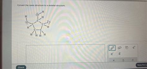 Solved Convert The Lewis Structure To A Skeletal Structure Chegg Com