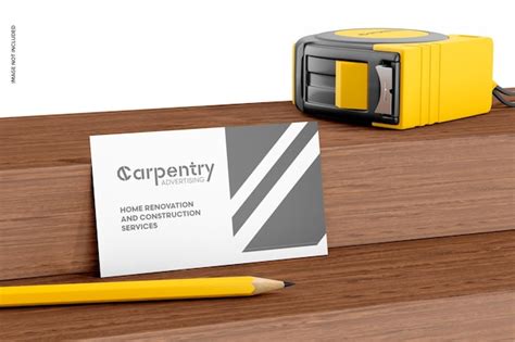 나무 연단 모형이 있는 명함 무료 Psd 파일