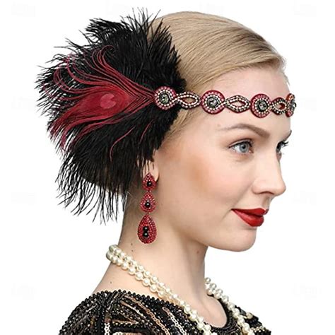 Roaring 20s 1920s Hat The Great Gatsby Charleston Fancy Dress Womens