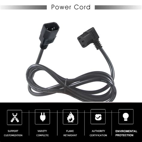 Iec 320 Plug Socket Female Right Angle C13 Conector 3 Wire Connector C13 C14 Adaptor Iec320 Ac