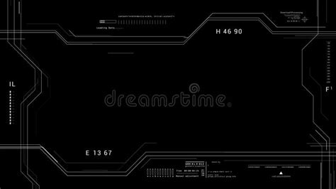 Hud Technological Digital Data Codefuturistic Sci Fi Lines Seamless Animated Infographic Hud