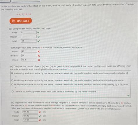 Solved In This Problem We Explore The Effect On The Mean Chegg Com