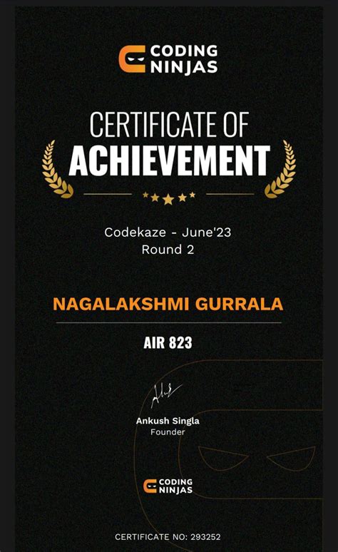 Naga Lakshmi Gurrala On Linkedin Codingninjas Codekaze