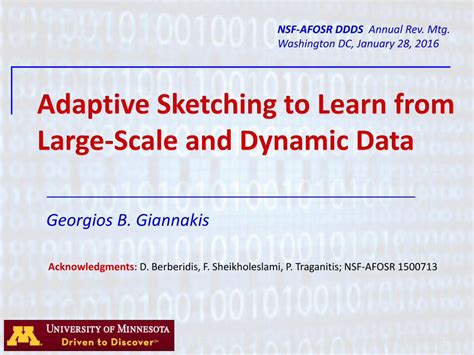 Pdf Adaptive Sketching To Learn From Large Scale And Dynamic Data