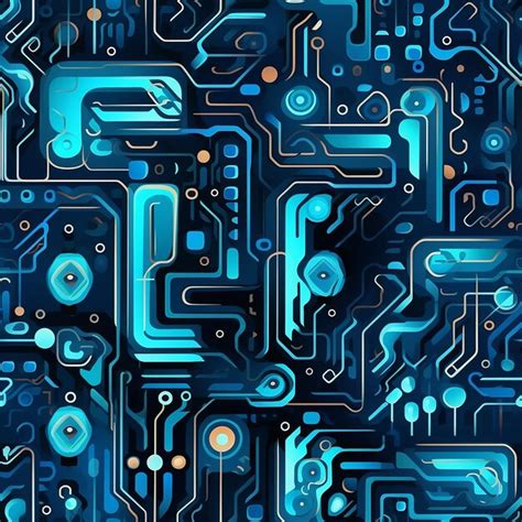 Premium Ai Image General Circuitry Pattern Illustration Repeating