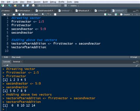 Arithmetic Operation On Vector In R Adding Vectors In R With Example
