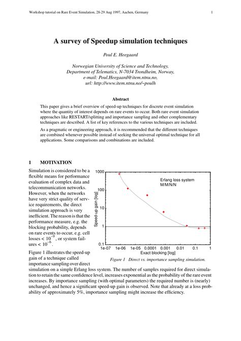 pdf a survey of speedup simulation techniques
