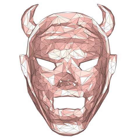 Stl File Oni Mask Low Poly 🇯🇵・3d Printer Design To Download・cults