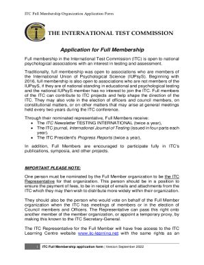 Fillable Online ITC Affiliate Organization Application Form Fax Email Print PdfFiller