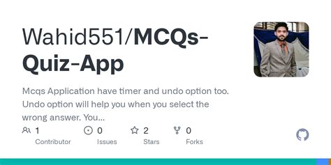 Github Wahid551mcqs Quiz App Mcqs Application Have Timer And Undo