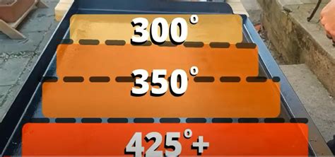 Griddle Surface Temperature Chart