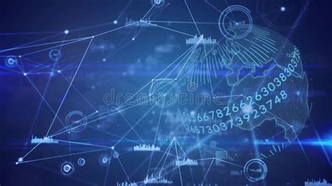 Animation Of Globe With Network Of Connections And Data Processing Stock Video Video Of Globe