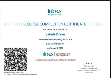 Saladi Divya Jahnavi On Linkedin Python Infosysspringboard