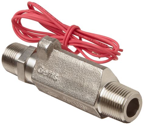 Gems Sensors FS 380 Series Stainless Steel 316 High Pressure Flow Switch Inline Piston Type 0