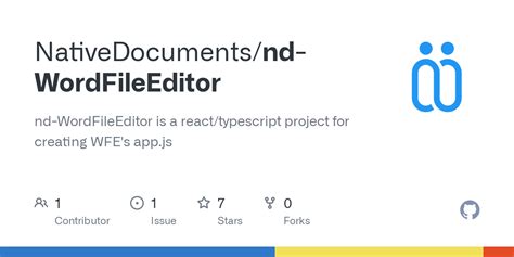 Github Nativedocuments Nd Wordfileeditor Nd Wordfileeditor Is A