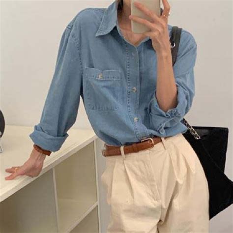 서연 여자 청남방 코디 연정 진청남방 데님셔츠 청난방
