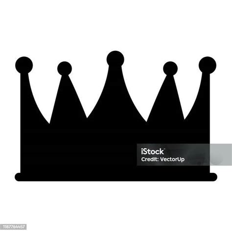크라운 아이콘 로얄 럭셔리 상징 왕 여왕 벡터 일러스트 로고 앱 Ui 격리 검은색에 대한 스톡 벡터 아트 및 기타 이미지