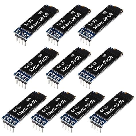 Dweii 10 Pieces I2c Display Module 091 Inch I2c Oled Display Module