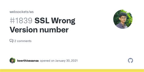 Ssl Wrong Version Number · Issue 1839 · Websockets Ws · Github