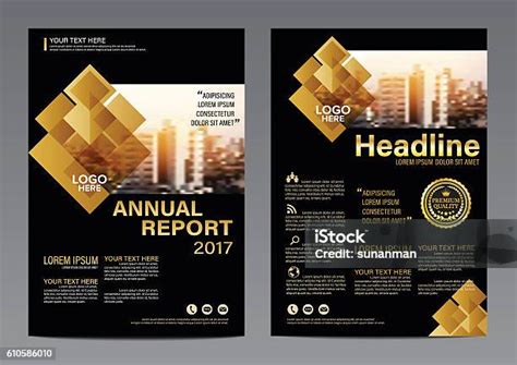 골드 브로셔 레이아웃 전단지 디자인 템플릿 벡터 일러스트레이션 0명에 대한 스톡 벡터 아트 및 기타 이미지 0명 2차 도형