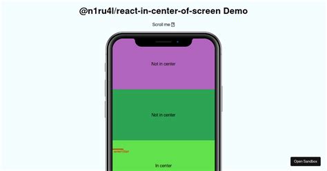 React In Center Of Screen React Dom Demo Forked Codesandbox