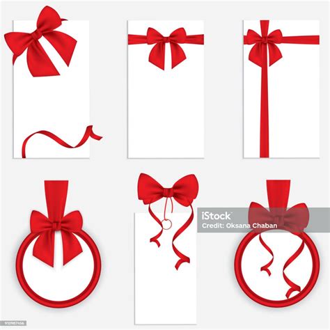 현실적인 빨간 활 고 리본 투명 한 배경에 고립 인사말 카드 포스터 또는 책자를 위한 템플릿입니다 벡터 일러스트 레이 션 리본상에 대한 스톡 벡터 아트 및 기타 이미지