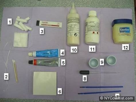 Temporary Provisional Crown Set Up Instruments Required Basic Materials Floss